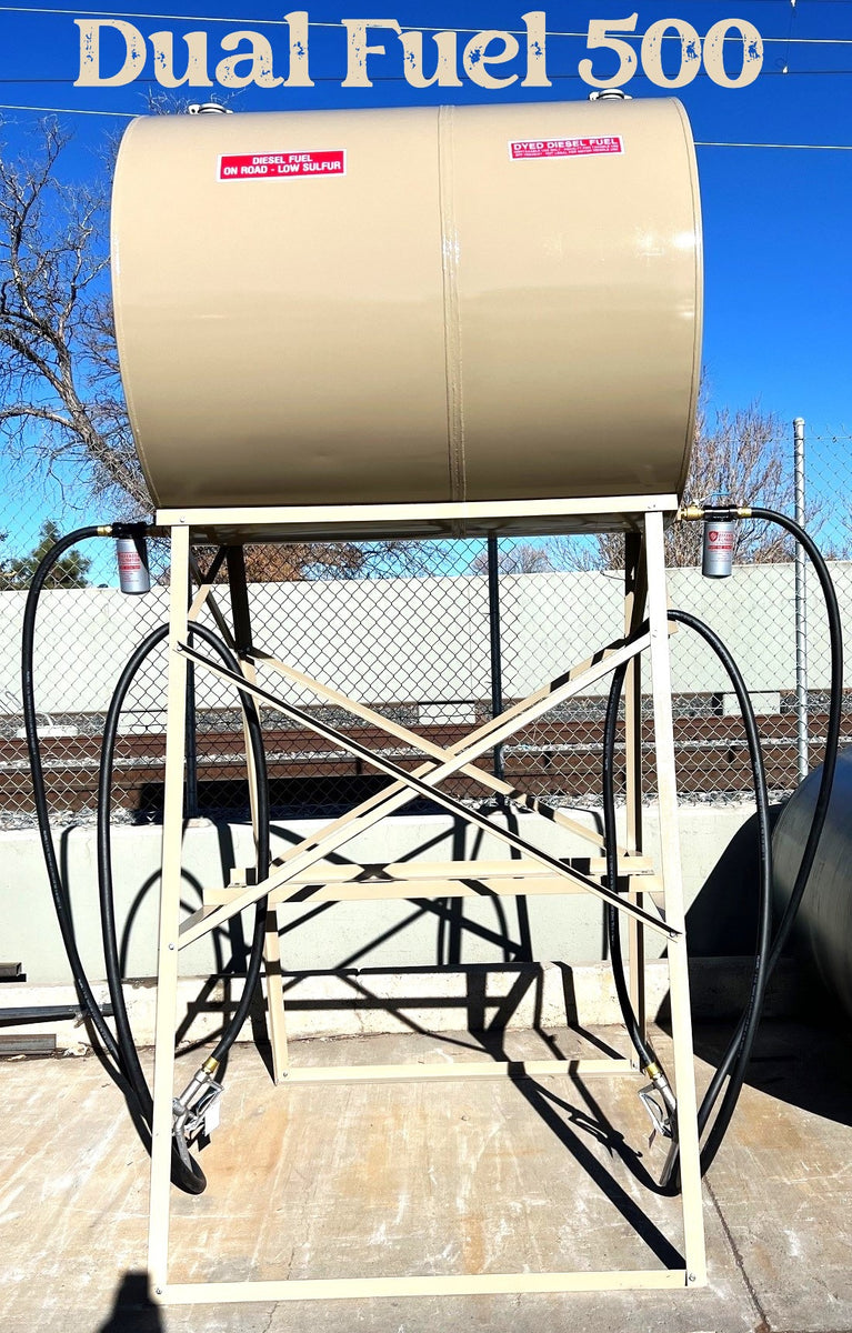 Buy 500 Gallon Overhead Farm Fuel Tanks with Stand - Complete